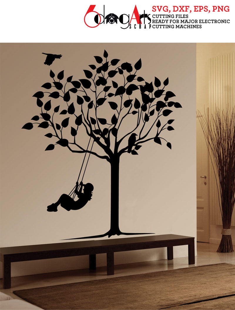 Tree Swing Clip Art Digital Vector Files SVG DXF Printable - Etsy Australia