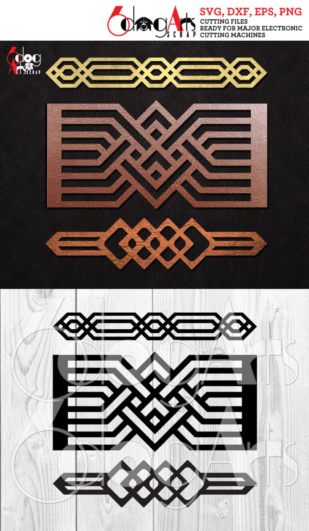 3 Cuff Bracelet Leather Jewelry Templates Vector Digital SVG - Etsy