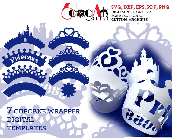Cupcake Wrapper Template Vector