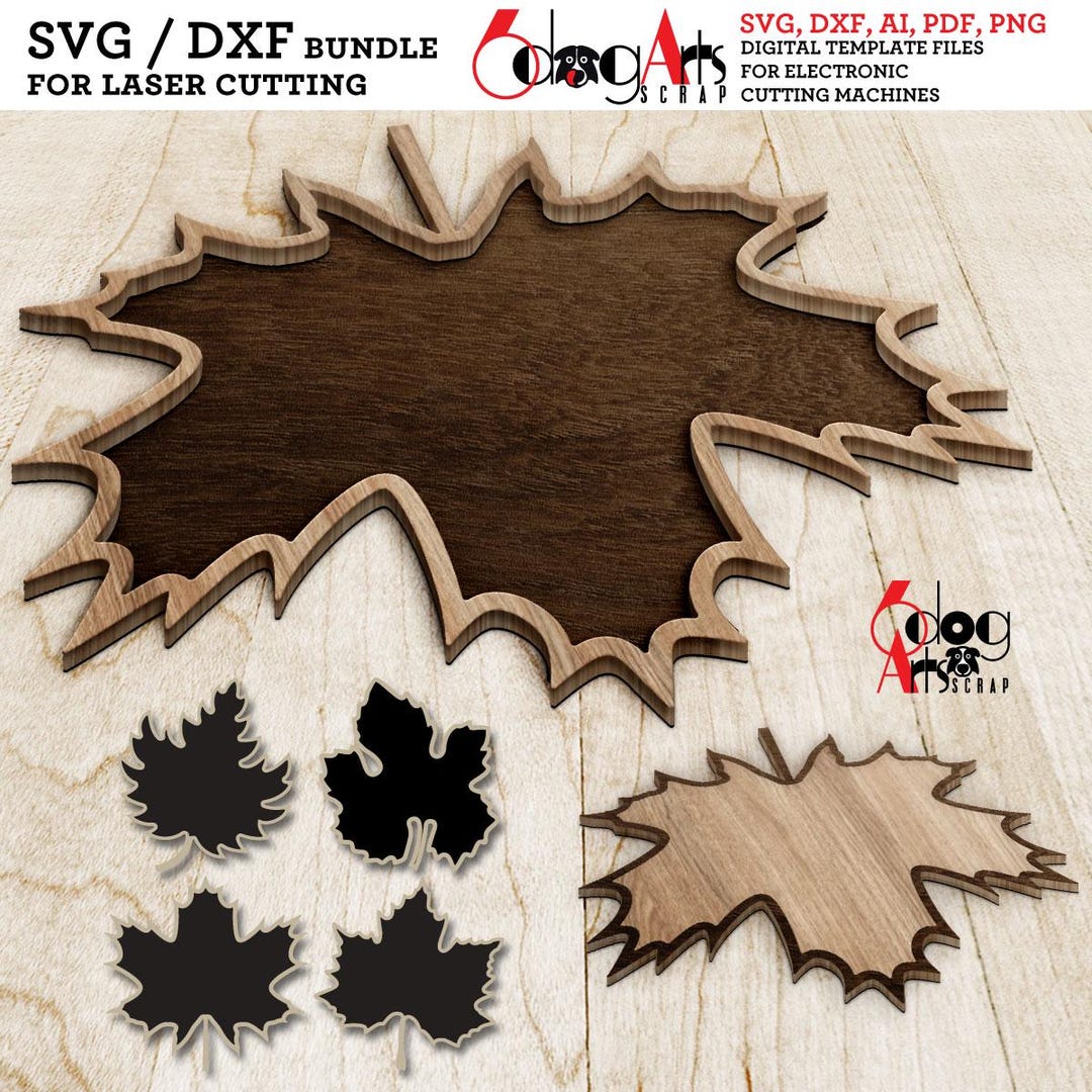 4 Tray & Coaster Templates Vector Digital SVG DXF Files Download for ...