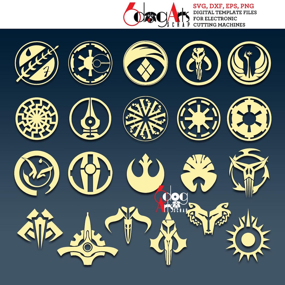 Star Wars Symbols Vector Digital Files Svg Dxf Eps Png Silhouette SCAL ...