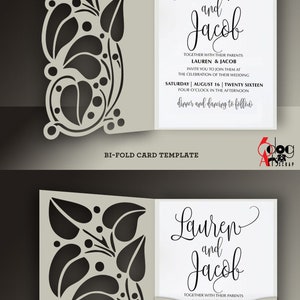 9 Floral Lace Card Templates Digital Cut SVG DXF Files Wedding Pocket ...