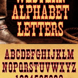 Western Cowboy Alphabet SVG DXF Vector Images Monogram Cuttable Letters ...