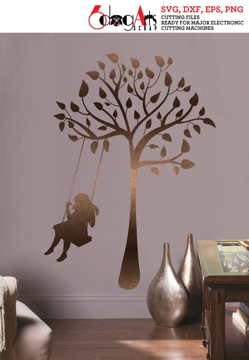 Tree Swing Clip Art Digital Vector Files SVG DXF Printable - Etsy