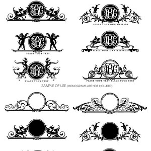 Mailbox Monogram Frames Digital Files Svg Dxf Eps Png Silhouette SCAL ...