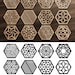 12 Hexagonal Coaster Trivet Wall Decor Templates Vector Digital SVG DXF ...