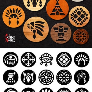20 Earring SVG DXF Templates Native American Jewelry Download Digital ...