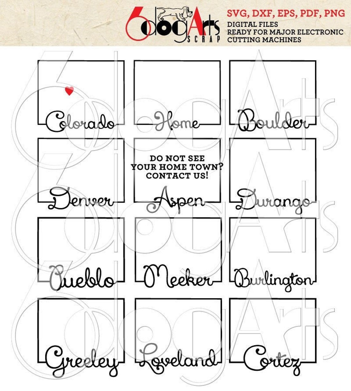 Colorado Outline Typography SVG DXF Vector Files Glowforge - Etsy