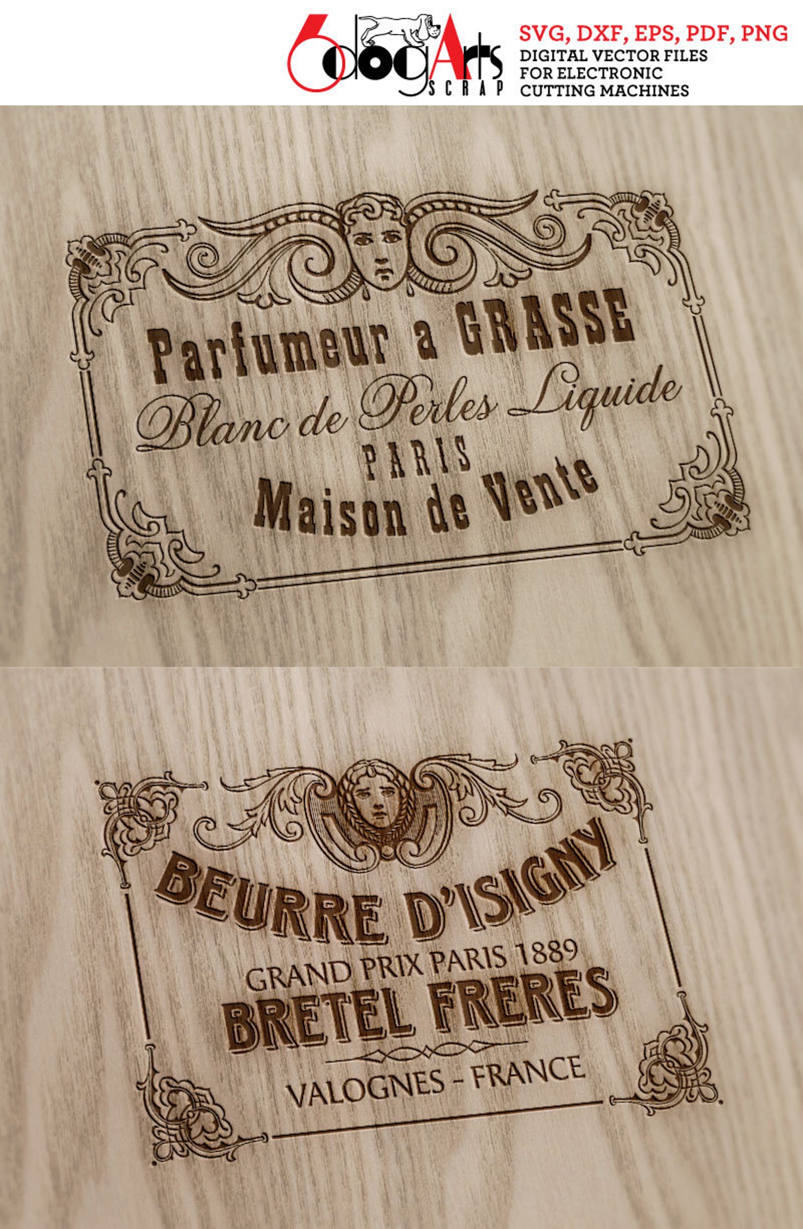 3 Vintage Advertisement Digital Vector Files SVG DXF - Etsy