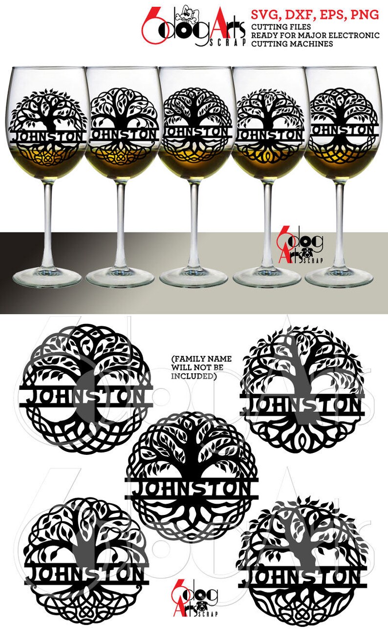 5 Celtic Tree of Life Split Frames Vector Digital Files SVG DXF Vector ...