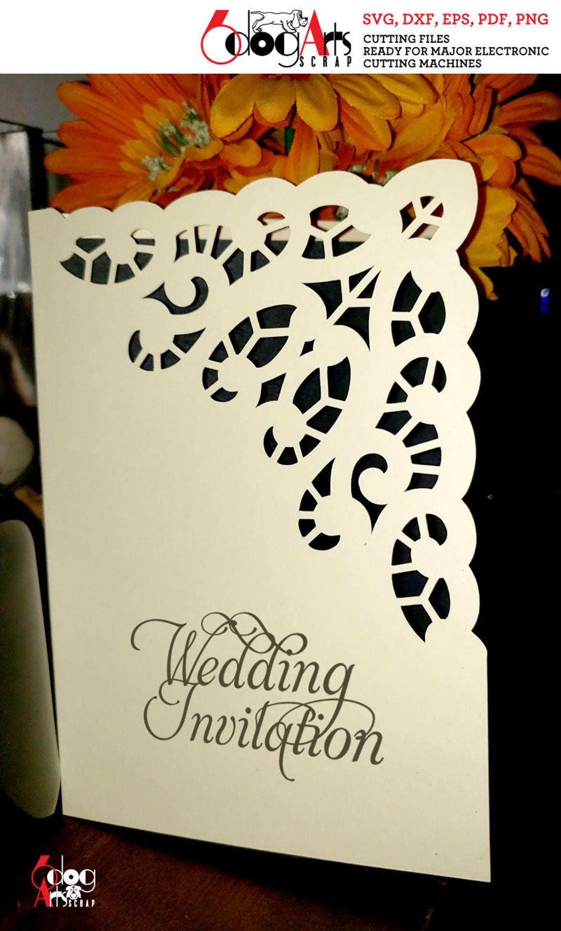 Richelieu Cutwork Wedding Invitation Scroll Card Templates - Etsy