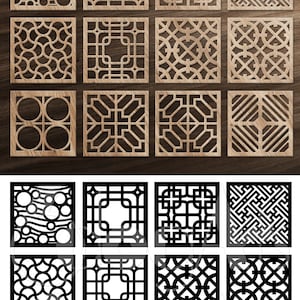 12 Coaster Trivet Grill Wall Decor Templates Vector Digital SVG DXF ...