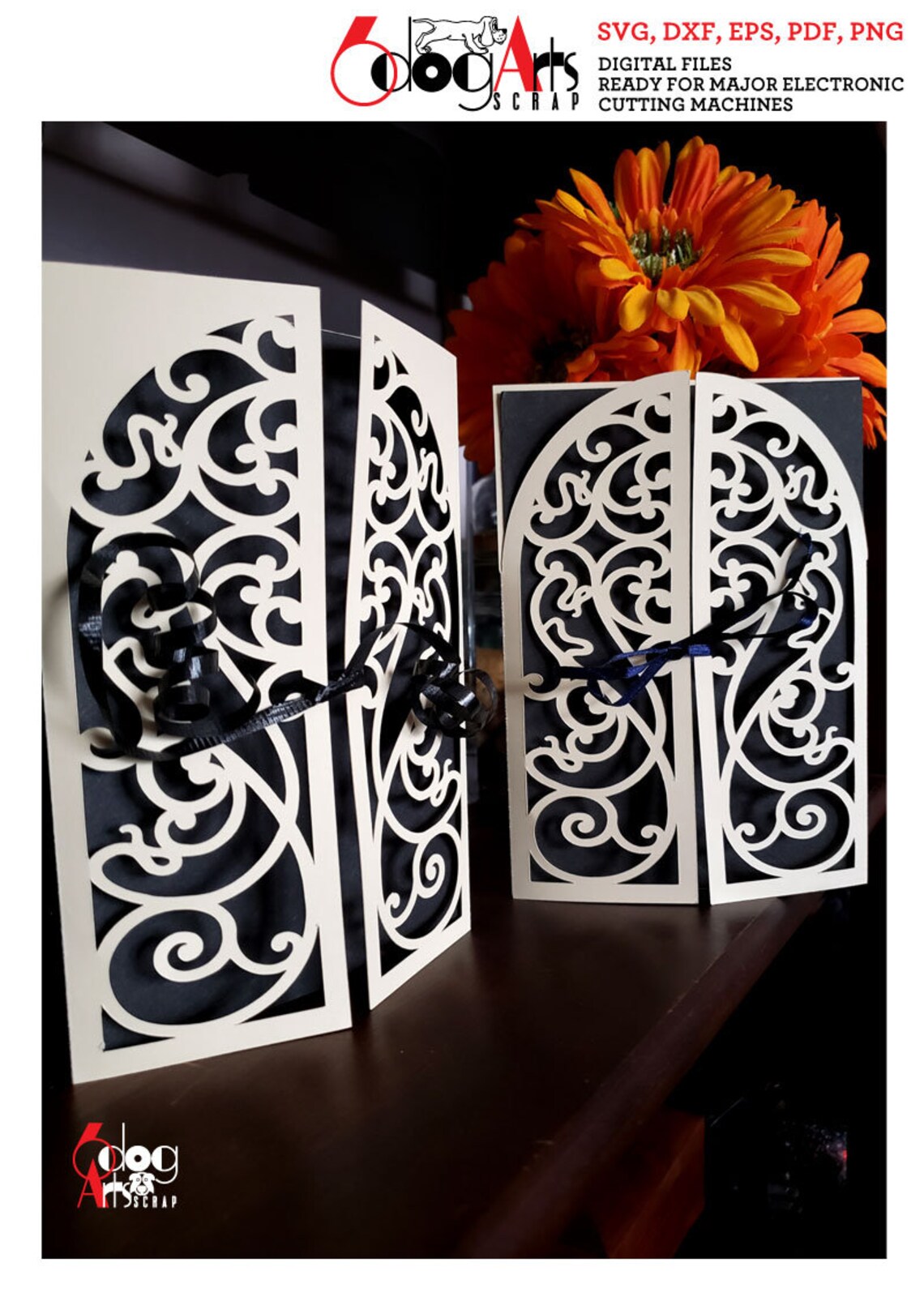 6 Gate-fold Card Envelope Templates Digital SVG DXF Files | Etsy