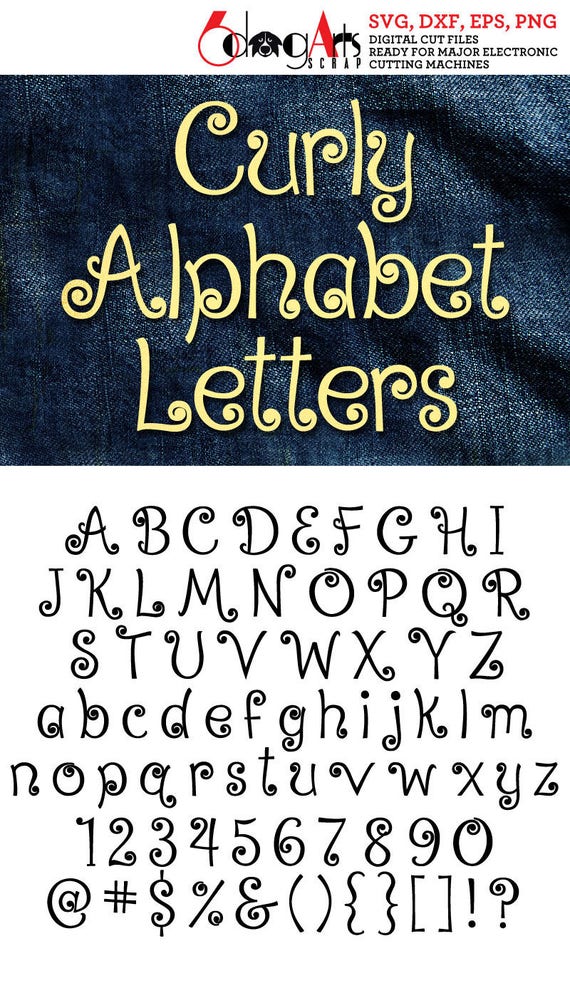 Script Curly Letters Alphabet