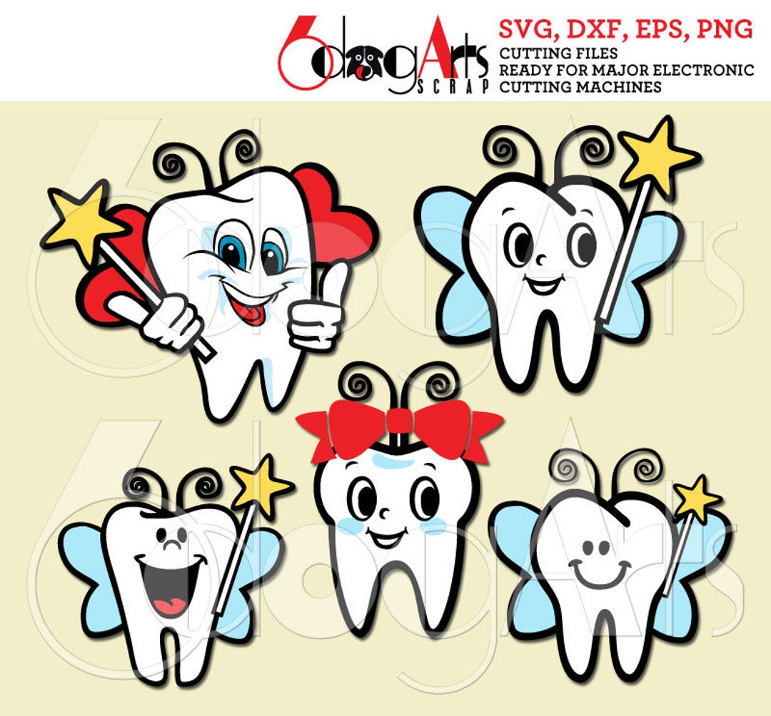 Tooth Fairy Clip Art Digital Files Svg Dxf Eps Png Silhouette SCAL ...
