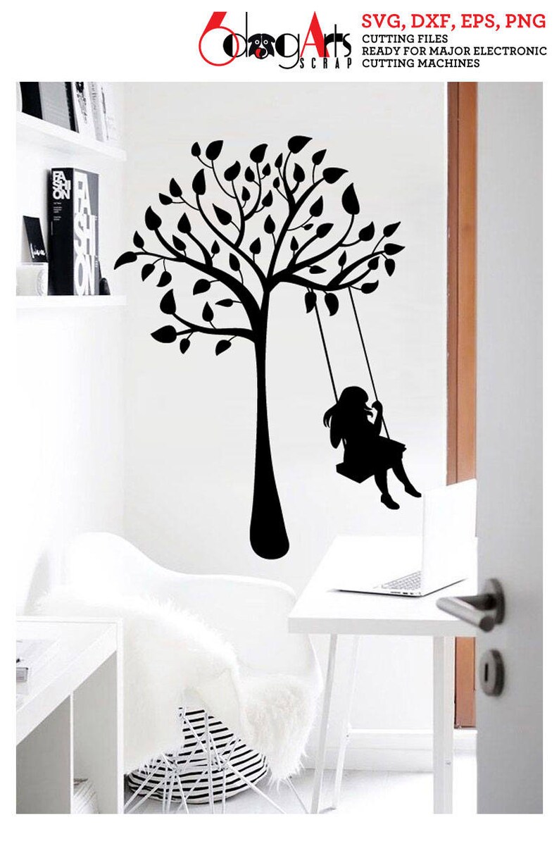 Tree Swing Clip Art Digital Vector Files SVG DXF Printable - Etsy