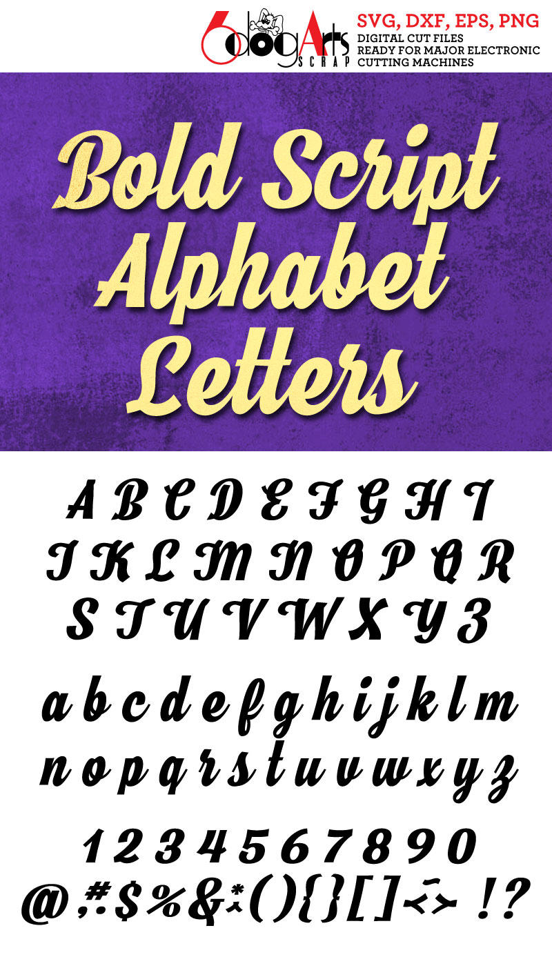 Bold Cursive Alphabet
