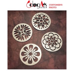 12 Coaster Trivet Grill Wall Decor Templates Vector Digital SVG DXF ...
