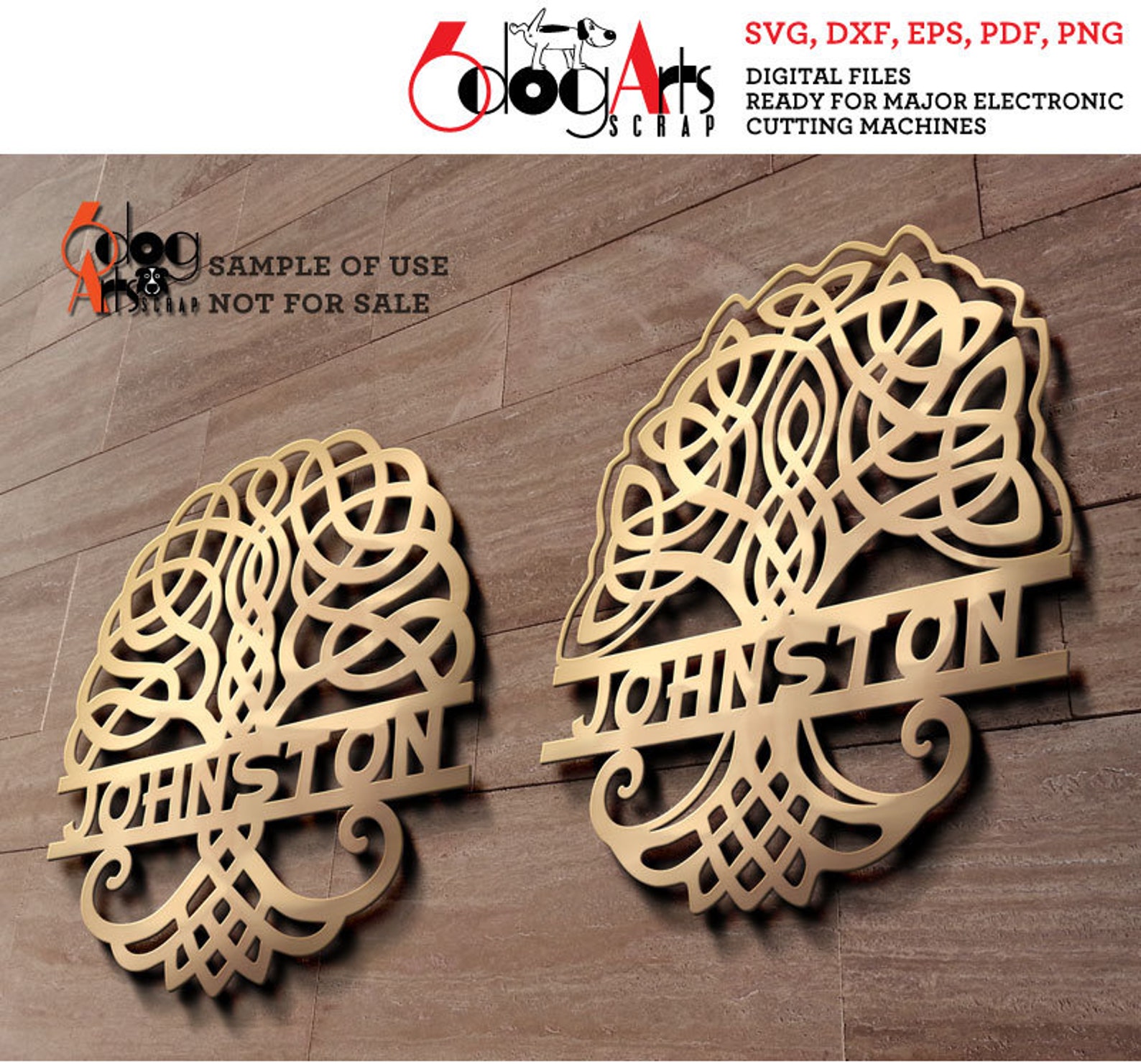 3 Celtic Tree of Life Split Frames Vector Digital Files SVG - Etsy