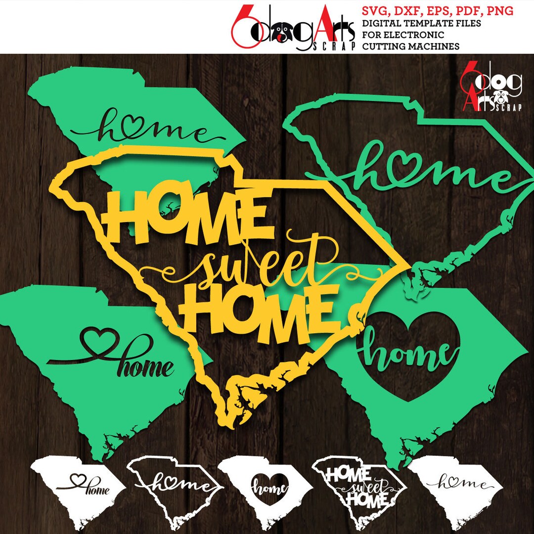 South Carolina Home Digital Files SVG DXF Cuttable Designs Printable ...
