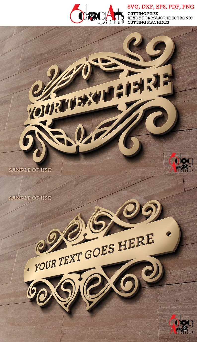 12 Welcome Home Sign Name Plate Frame Digital Templates SVG DXF Vector ...