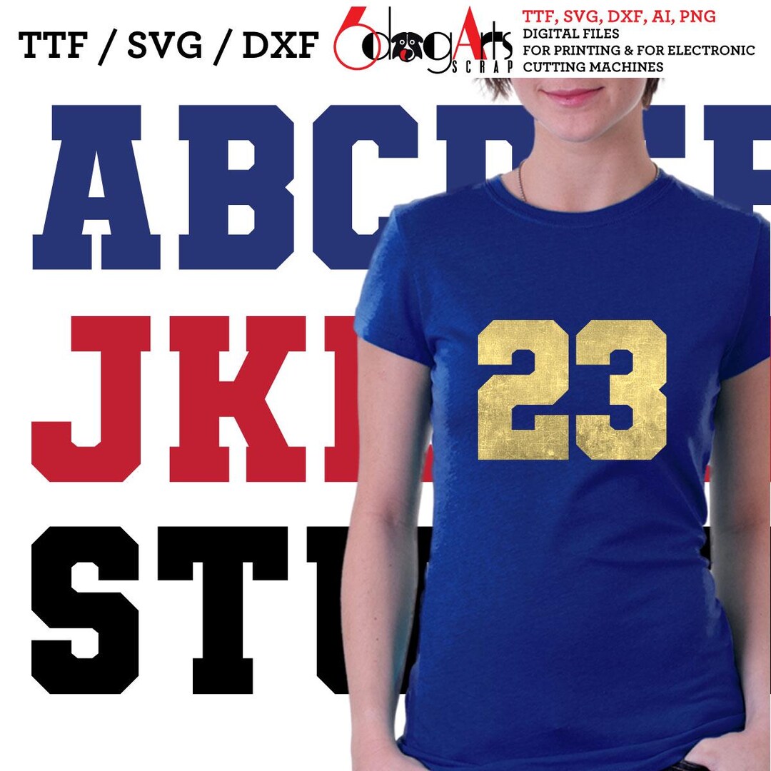 Varsity College TTF Font & SVG Alphabet Letters for Printing, Laser ...