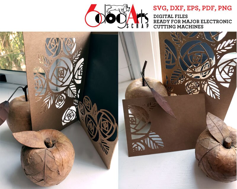 Rose Lace Card Templates Digital SVG Dxf Files Wedding | Etsy UK