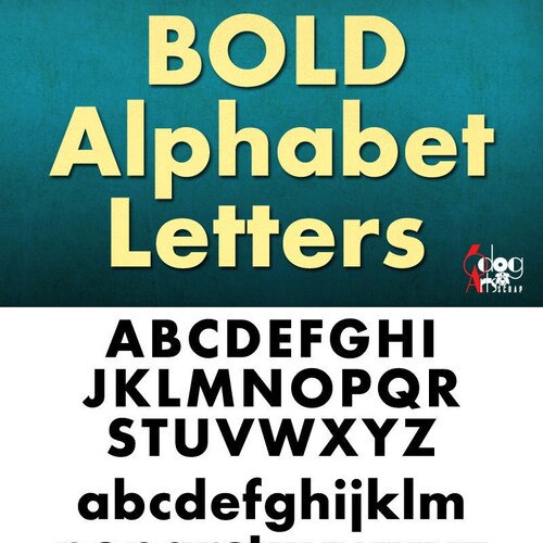 Classic Bold Alphabet Outlined Letters Digital Images SVG DXF - Etsy