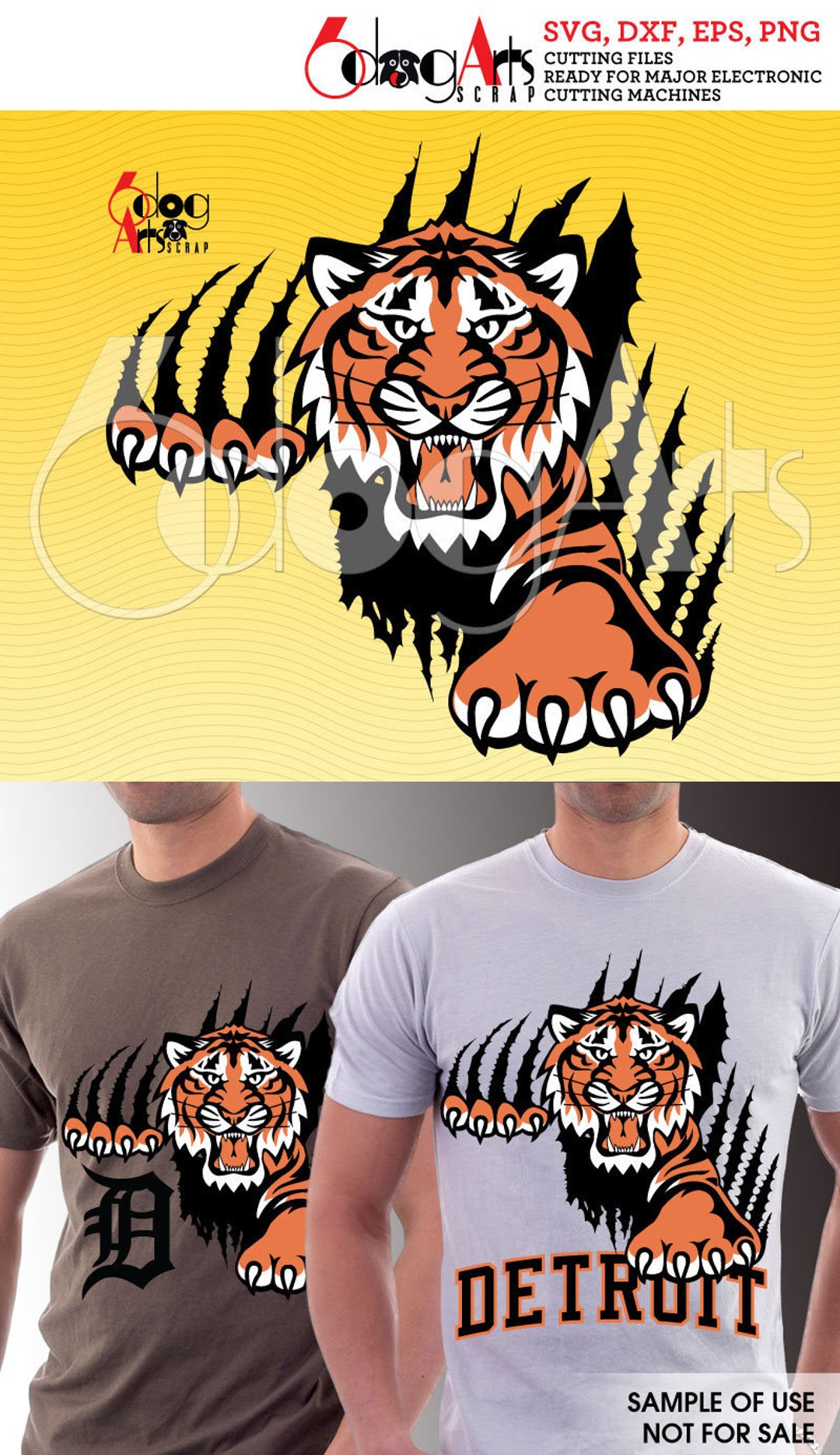 Tiger Claw Rip Digital Vector Files Svg Dxf Eps Png Silhouette - Etsy