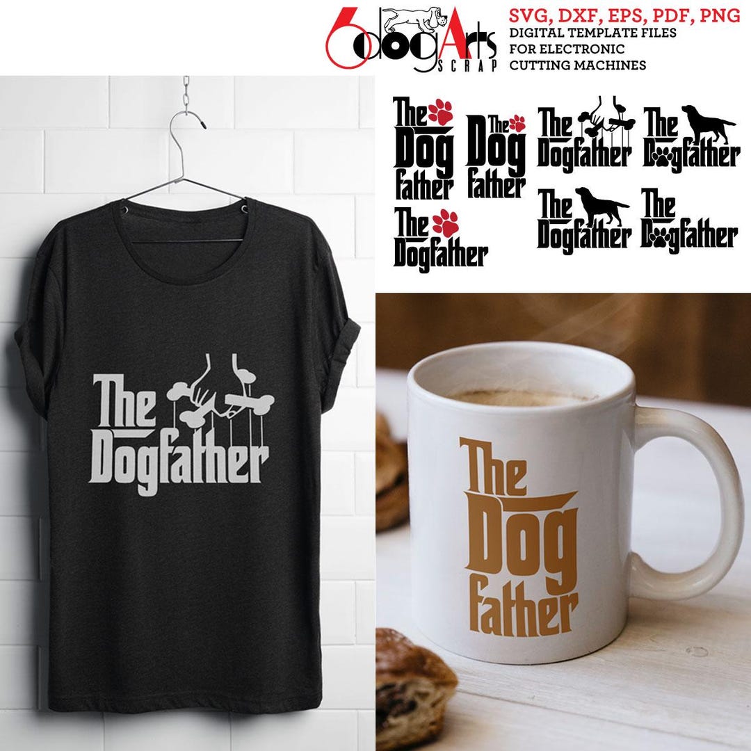The Dog Father Digital Vector Files SVG DXF Glowforge Laser Cutting ...