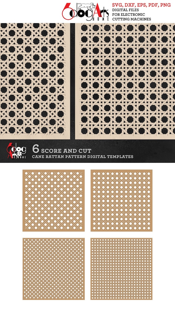 6 Score and Cut Realistic Rattan Cane Pattern Digital | Etsy Australia