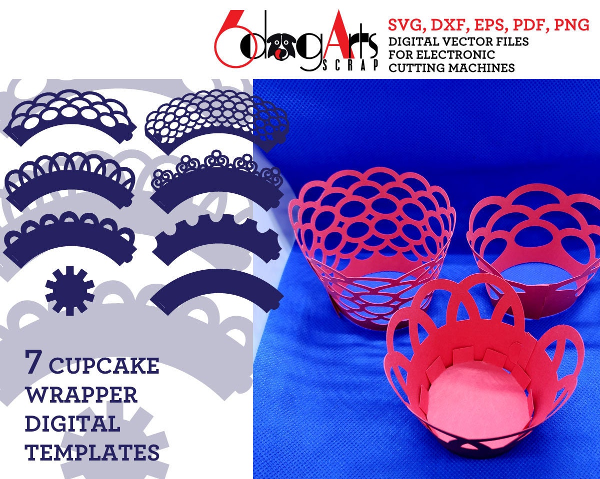 Cupcake Wrapper Template Vector