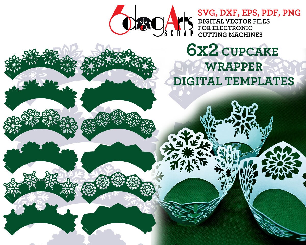 Cupcake Wrapper Template Vector
