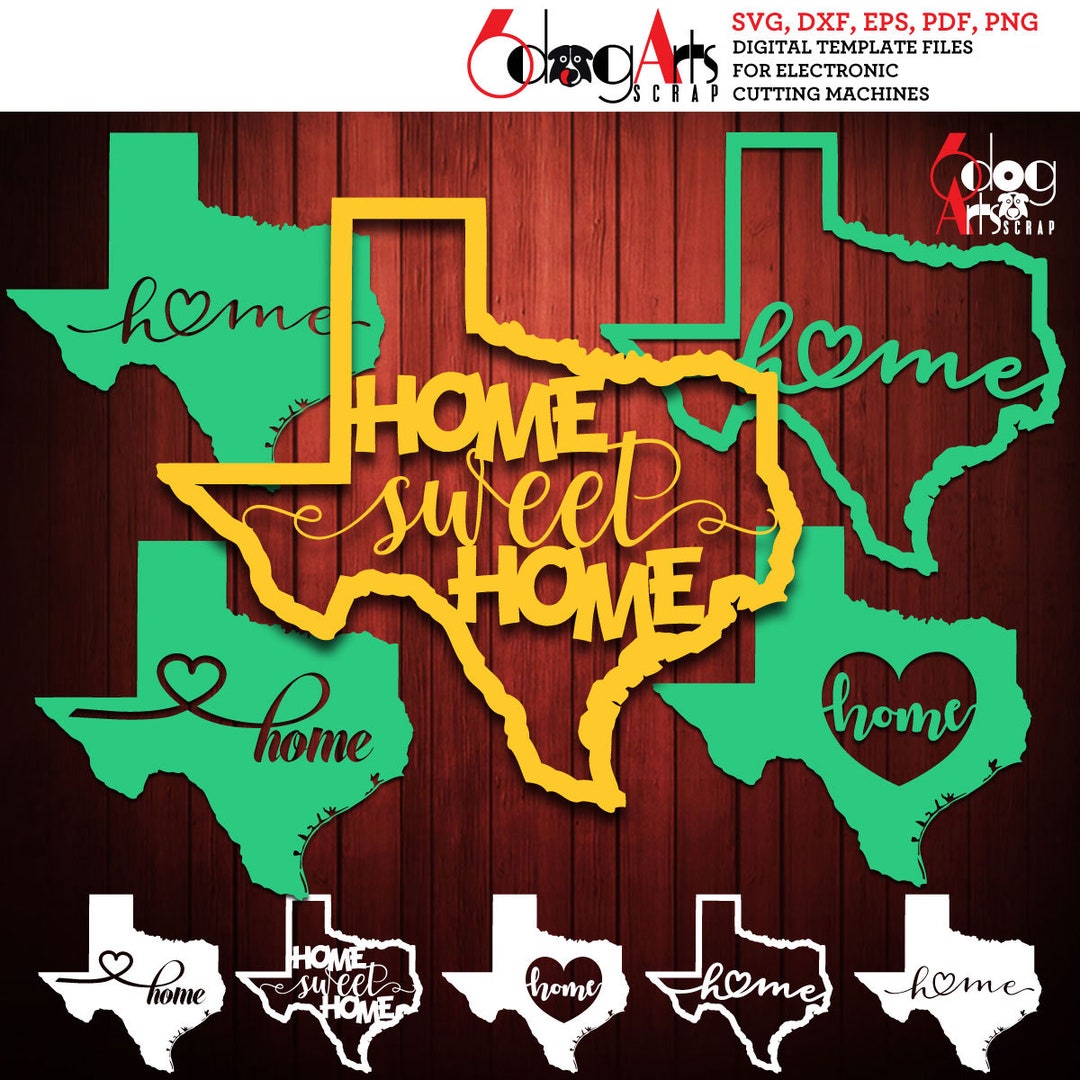 Texas Home Digital Digital Files SVG DXF Cuttable Designs Printable ...