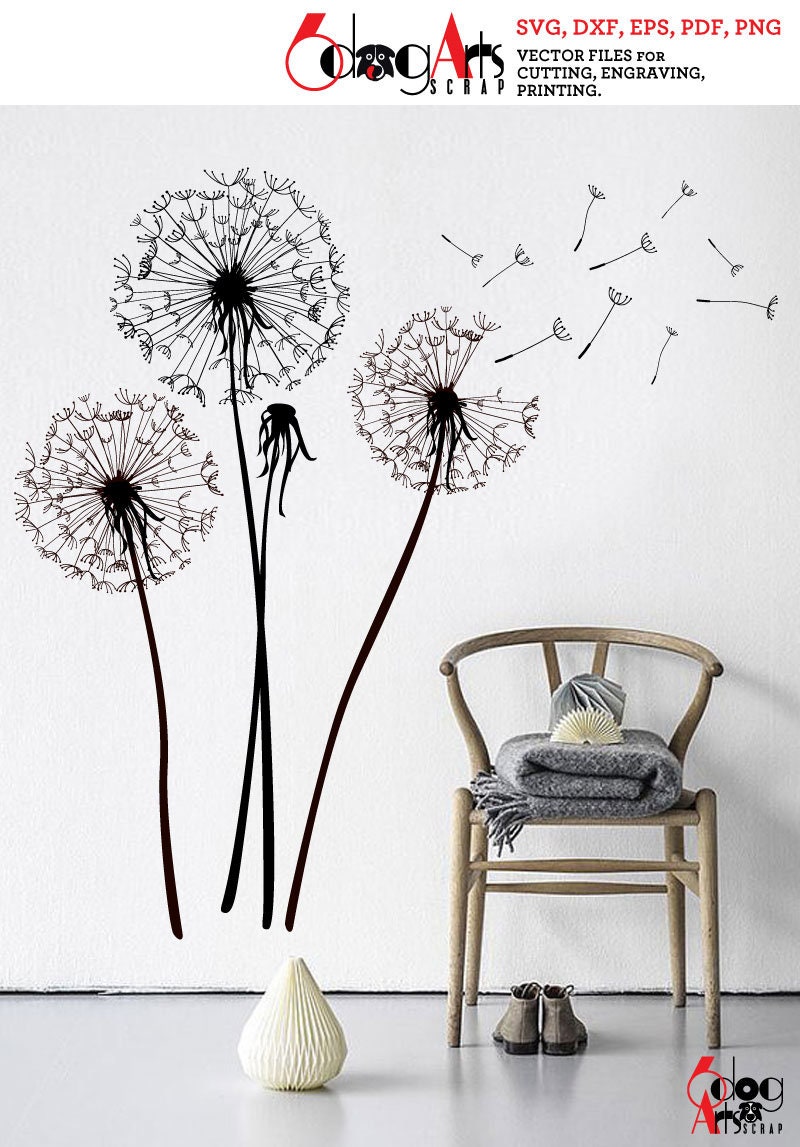 Dandelions Digital Vector Files SVG DXF Printable Download - Etsy