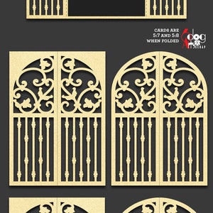 4 Gate-fold Card Envelope Templates Digital SVG DXF Files Wedding ...