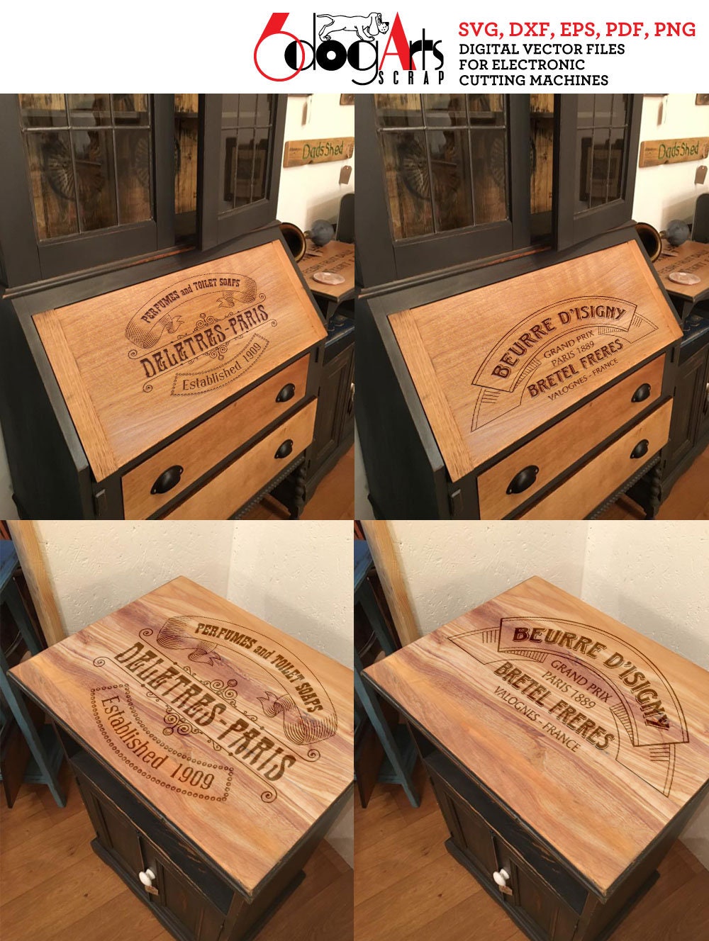 2 Vintage Advertisement Digital Vector Files SVG DXF | Etsy