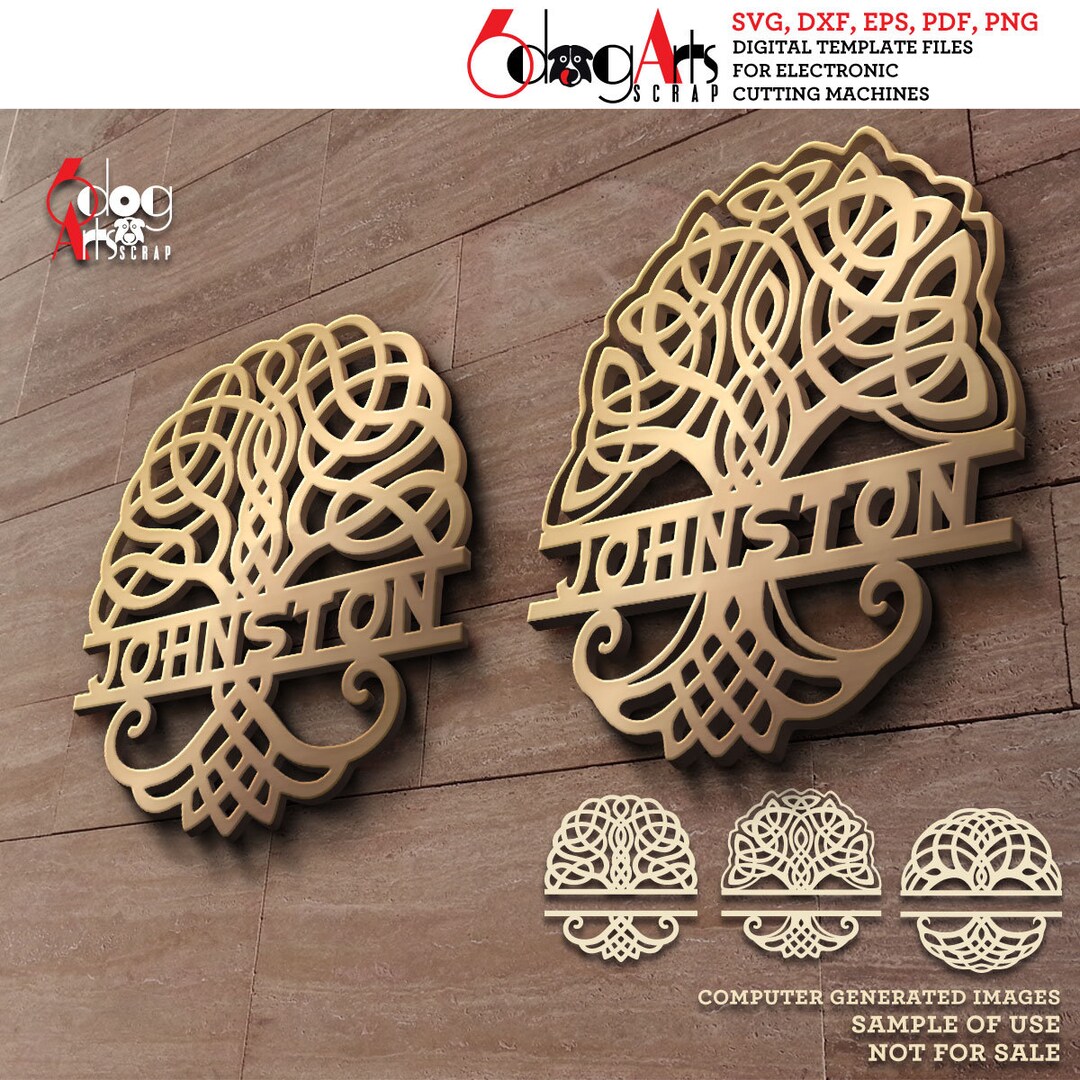 3 Celtic Tree of Life Split Frames Vector Digital Files SVG DXF Vector ...