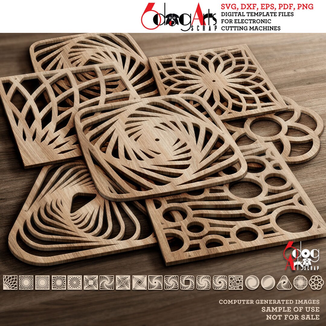 20 Coaster / Trivet / Wall Clock / Wall Decor / Place Mat Templates ...