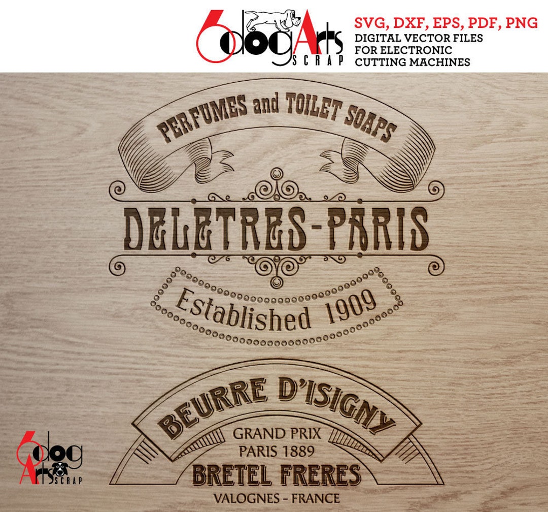 2 Vintage Advertisement Digital Vector Files SVG DXF - Etsy