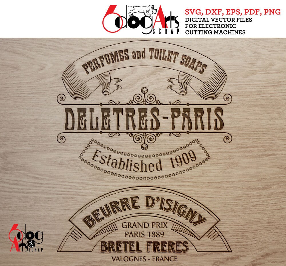 2 Vintage Advertisement Digital Vector Files SVG DXF - Etsy