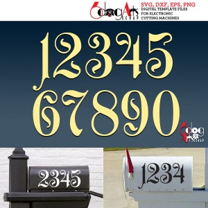 Numbers Digital Images Svg Dxf Eps Png Silhouette SCAL Cricut Diy ...