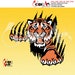 Tiger Claw Rip Digital Vector Files Svg Dxf Eps Png Silhouette SCAL ...