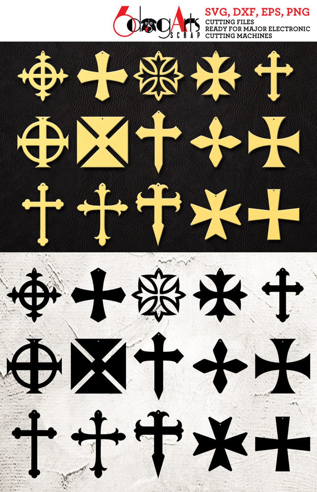 15 Leather / Wood Cross Earring Templates Vector Digital SVG - Etsy