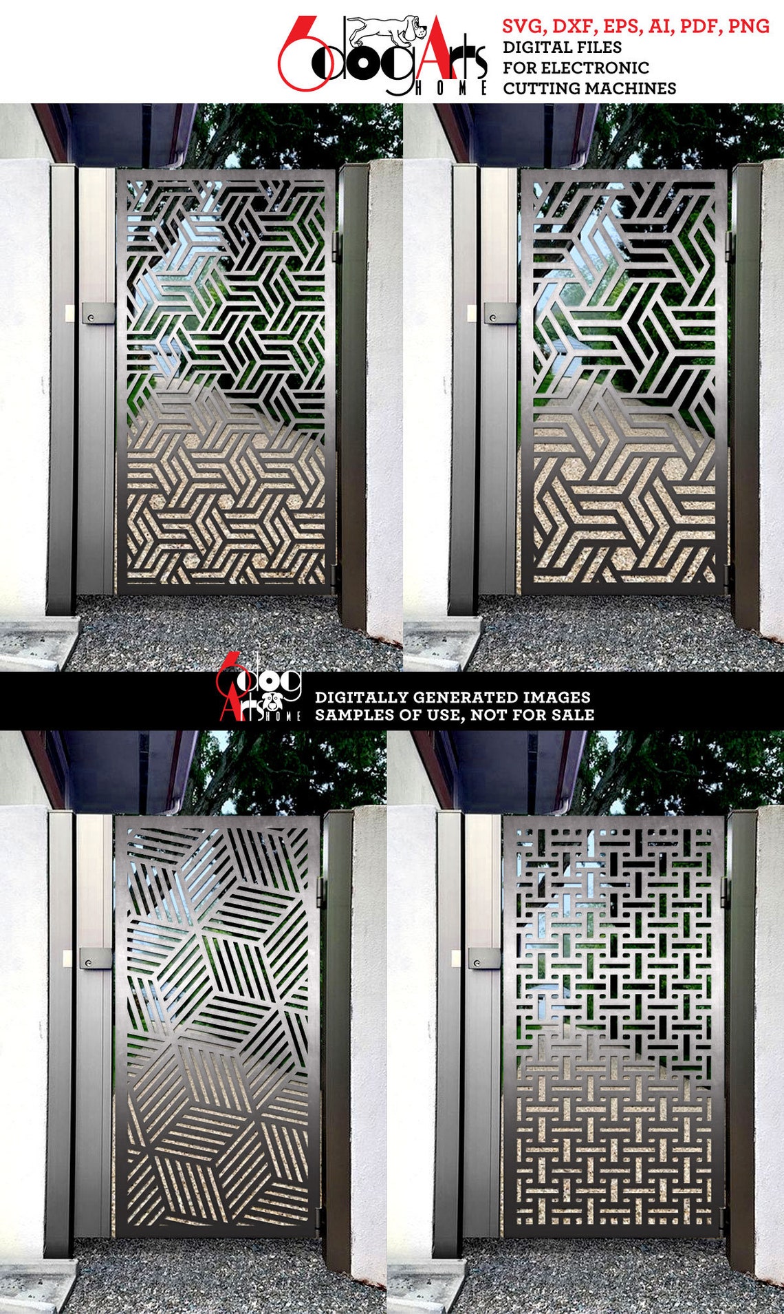 Gate Grill Panel Partition Room Divider Digital Templates (set of 19 ...