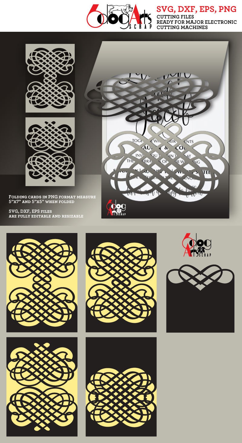 22 Calligraphic Lace Card Templates Digital Cut SVG DXF Files - Etsy UK
