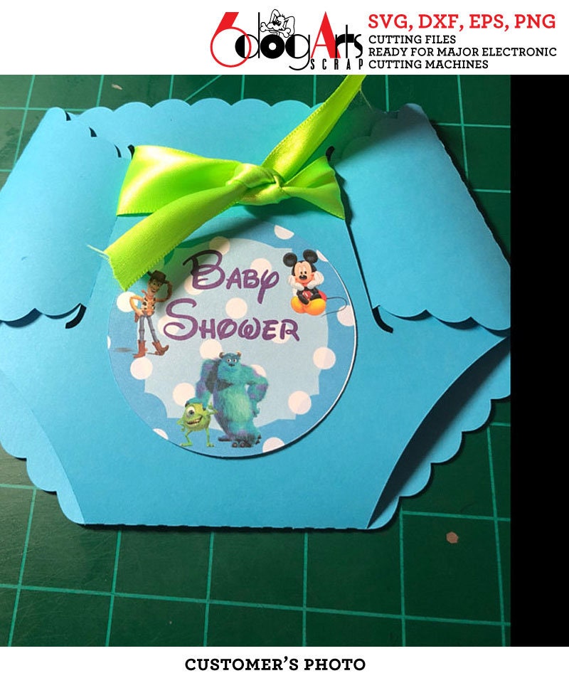 3 Diaper Card Templates Digital Cut SVG DXF Files Baby Shower | Etsy