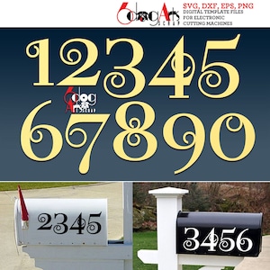 Numbers Digital Images - Svg Dxf Eps Png - Silhouette SCAL Cricut ...