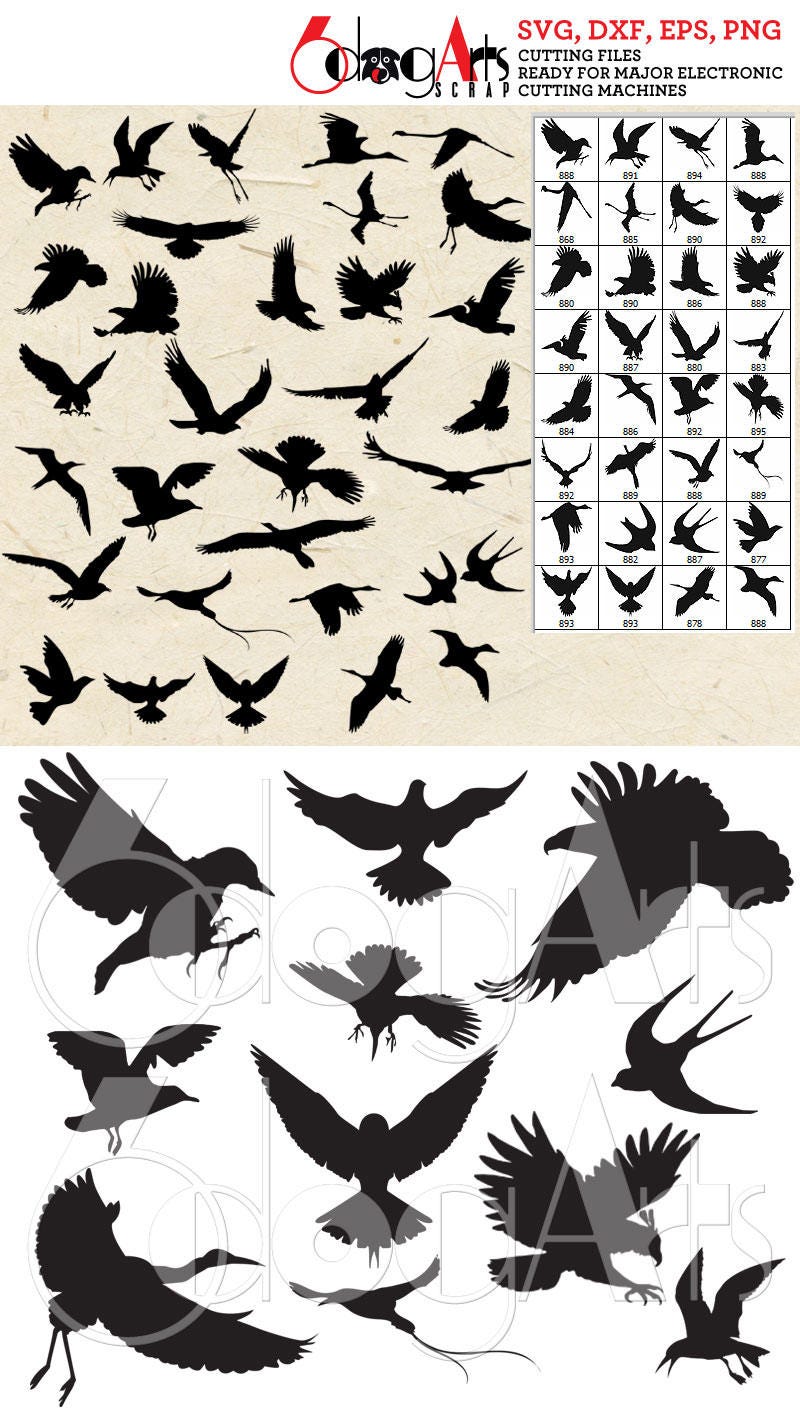 Printable Flying Bird Stencil