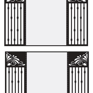 Gate-fold Card Template Digital SVG DXF Files Wedding Invitation ...